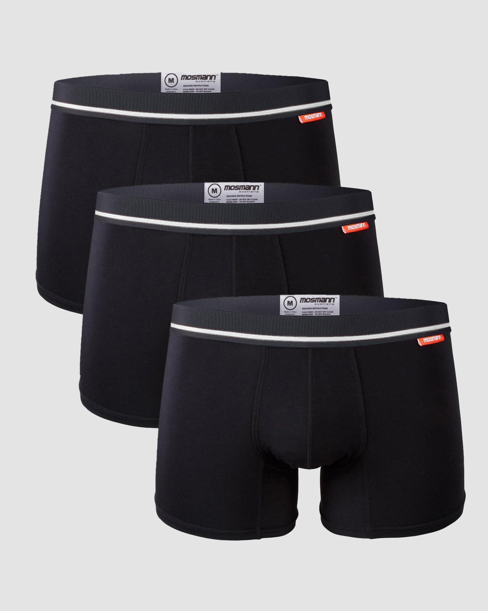 3-Pack Bamboo Trunks – Classic Black Basics | Mosmann Australia