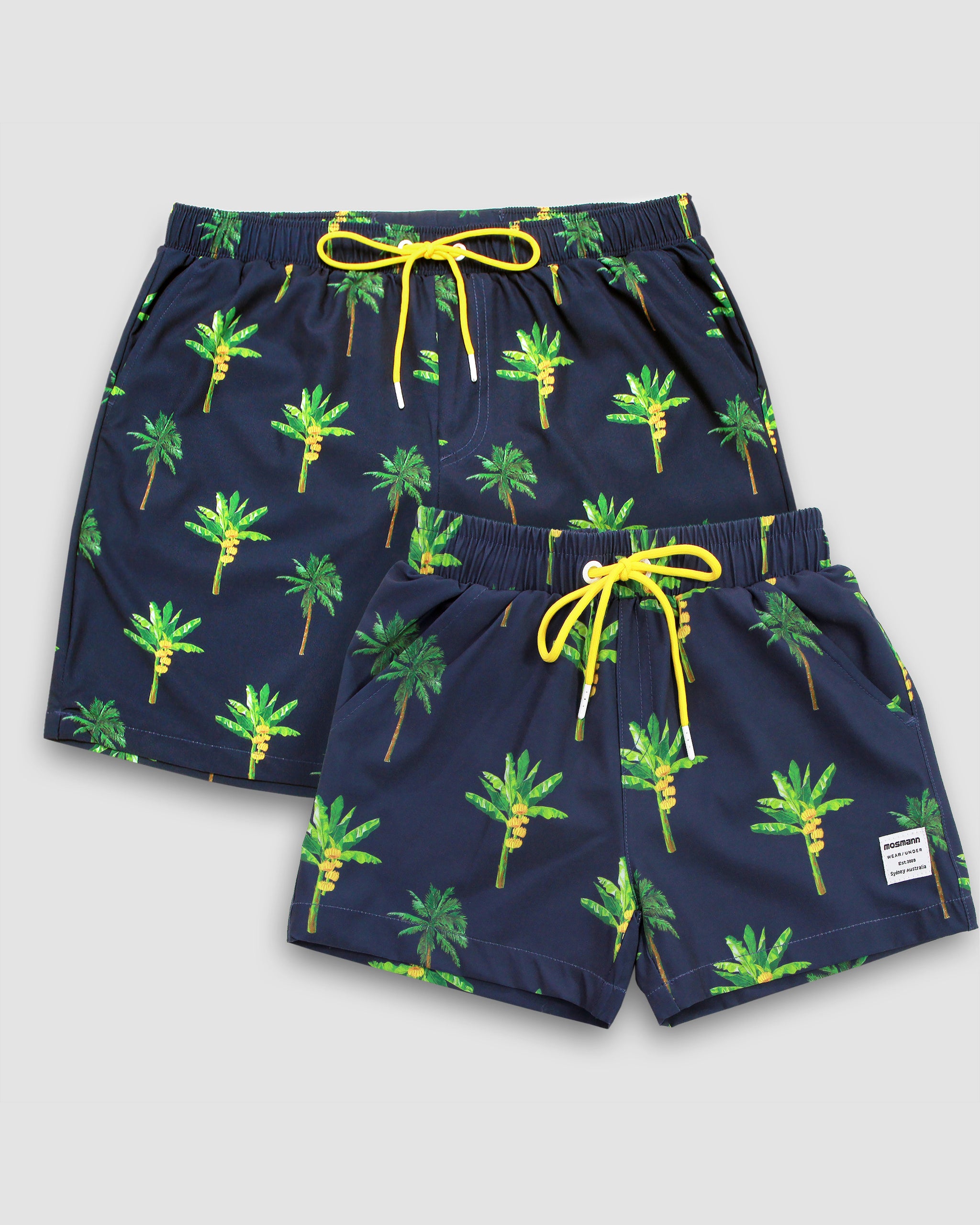Father and Son Matching swim shorts - La Banana (Navy)